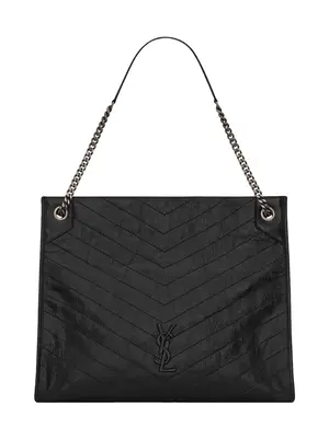 Saint Laurent Yves Saint Laurent Niki Large Shopping Bag Black
