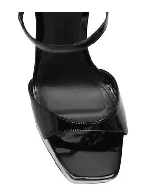 Schutz Patent Leather Platform Sandals - Black