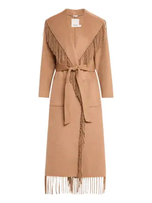 Simkhai - SIMKHAI Carrie Belted Fringe Robe Coat