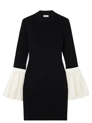 Simkhai Agathea Ribbed-knit Mini Dress - Black