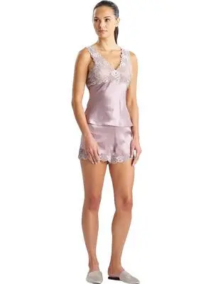 Natori Rose Parfait Lace Tank - Brown