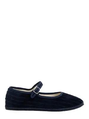 VIBI VENEZIA Corduroy Mary Jane Flats - Blue