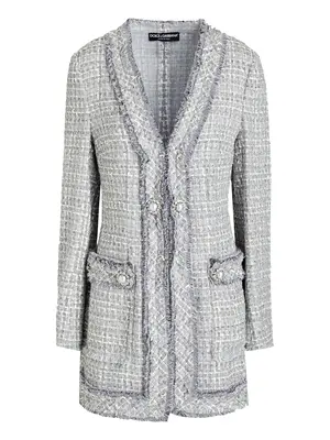 DOLCE & GABBANA Dolce&Gabbana Embellished Metallic Tweed Jacket