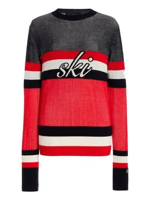 Perfect Moment Evie Wool Ski Sweater - Red