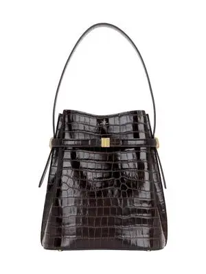TOTEME Belted Bucket Bag - Dark Brown