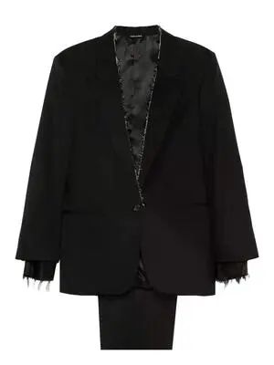 ERALDO Frayed Suit - Black