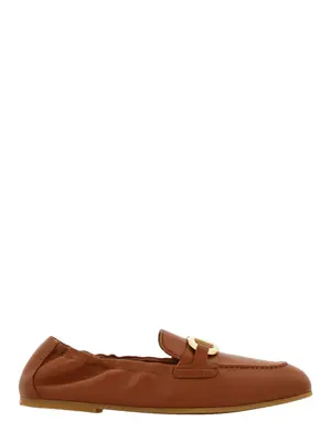 FERRAGAMO Gancini Loafers - Brown