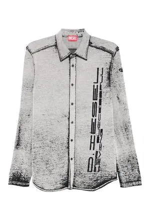 DIESEL® Abstract-print Shirt - Grey
