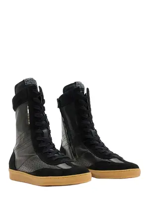ALLSAINTS Leather High-top Sneakers - Black
