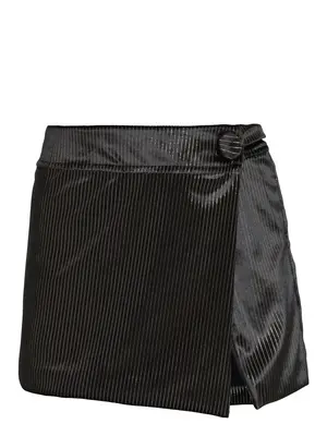 AMIR SLAMA Lurex Detail Mini Skirt - Black