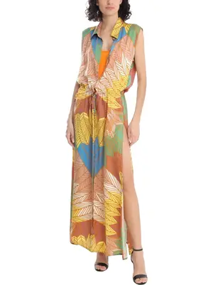 AMIR SLAMA Graphic Print Maxi Dress - Orange