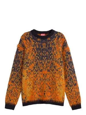 DIESEL® Patterned Intarsia-knit Jumper - Orange