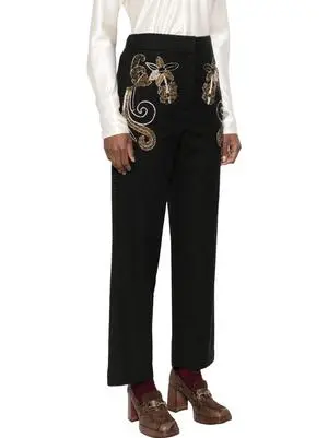 FORTE_FORTE Forte Forte Beaded Tapered Trousers