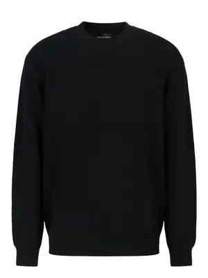 Emporio Armani Appliqué-logo Jumper - Black