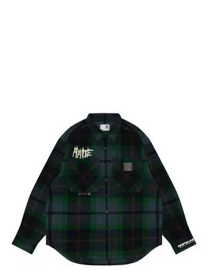 AAPE BY *A BATHING APE® Plaid Shirt - Blue