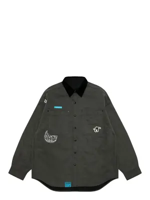 AAPE BY *A BATHING APE® Logo-embroidered Shirt - Black