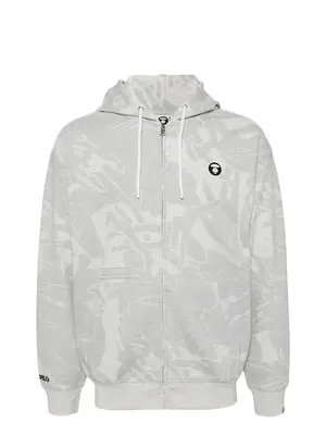 AAPE BY *A BATHING APE® Moonface Logo Hooded Jacket - Grey