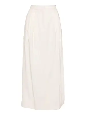 Elie Saab Crepe Midi Skirt - Neutrals