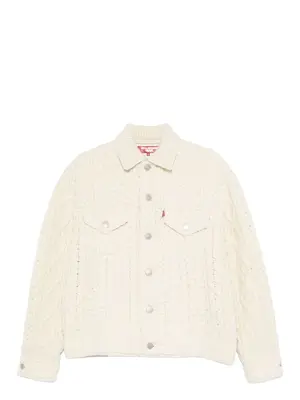 Junya Watanabe X Levi's® Aran-knit Cardigan - White