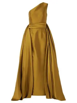Solace London Charo One-shoulder Gown - Gold