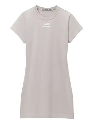 Alexander Wang Shrunken Mini T-shirt Dress - Neutrals