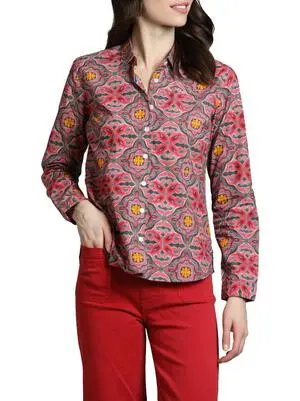 APNY Print Poplin Shirt - Red Multi