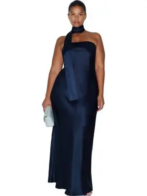 REFORMATION Oren Silk Dress Es - Blue