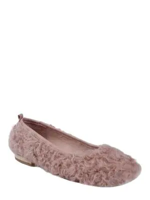 ARTISAN CRAFTED BY ZIGI Quincy Faux-fur Flat - Pink Leather