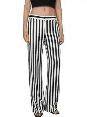 MANGO MANGO Stripe Straight Leg Pants