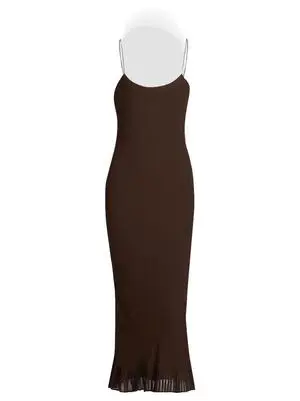 REFORMATION Suki Pleated Hem Midi-dress