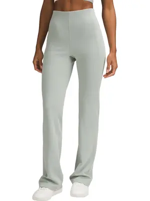 Lululemon Ribbed Softstreme Flared Pant Jade Grey