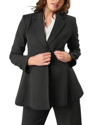 MARION Tailored Maternity Blazer - Charcoal Grey