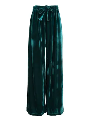AMIR SLAMA Velvet Palazzo Trousers - Green