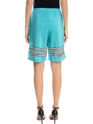 AMIR SLAMA Printed Silk Shorts - Blue