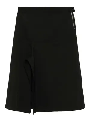 LEMAIRE Asymmetric Midi Skirt - Black