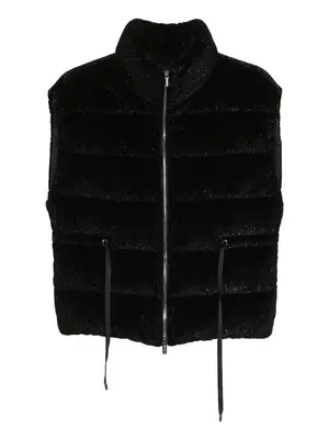 Peserico Corduroy Gilet - Black