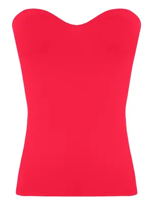 AMIR SLAMA Sweetheart-neck Top - Red