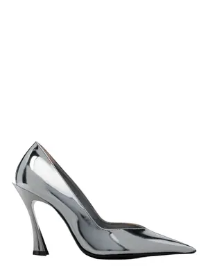 MUGLER 95mm Fang Heel Pumps - Silver