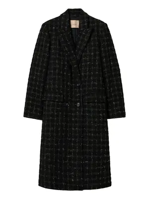 TWINSET TWINSET Check Pattern Bouclé Coat