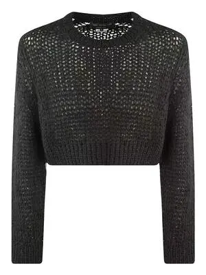 Comme Des Garçons Open-knit Jumper - Black