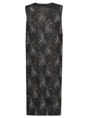 PRADA Prada Leather Midi Dress