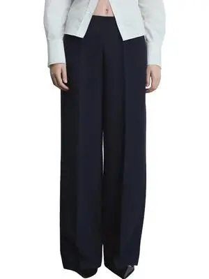 MANGO MANGO Wide Leg Crop Trousers