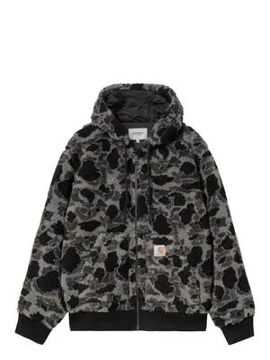Carhartt Work In Progress Og Active Camo Jacquard Pile Jacket - Green