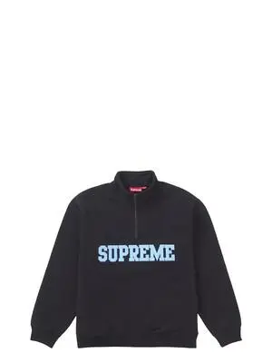 Supreme Collegiate Half Zip Pullover - Black