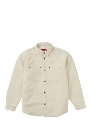 Supreme Faux Shearling Lined Work Shirt - Natural