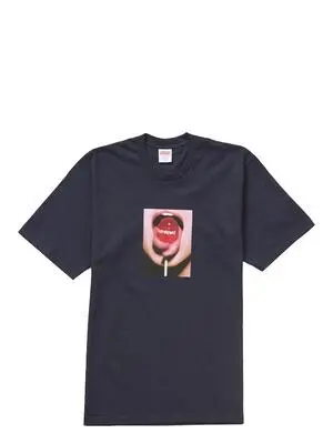 Supreme Lollipop Tee Shirt Navy Blue