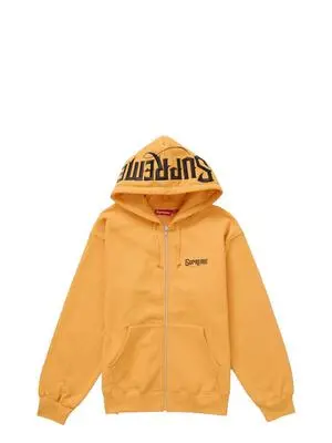 Supreme Mister Cartoon Zip Up Hoodie Tangerine