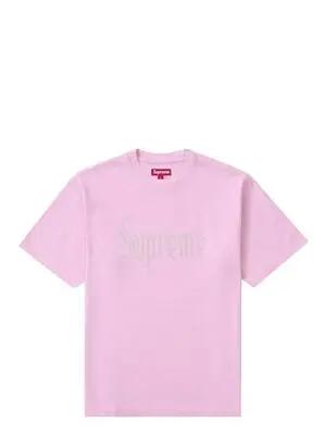 Supreme Rhinestone Short Sleeve Top Pink