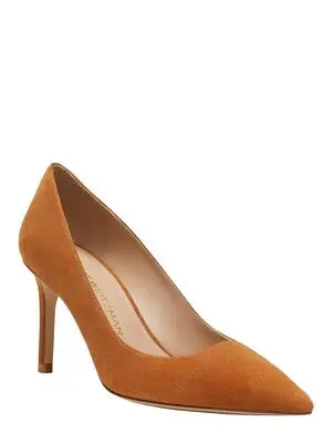 STUART WEITZMAN Power 75 Pointed Toe Pump - Hazel Suede