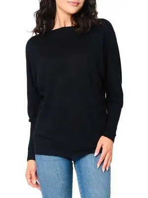 GIBSONLOOK Slouchy Boatneck Top - Black